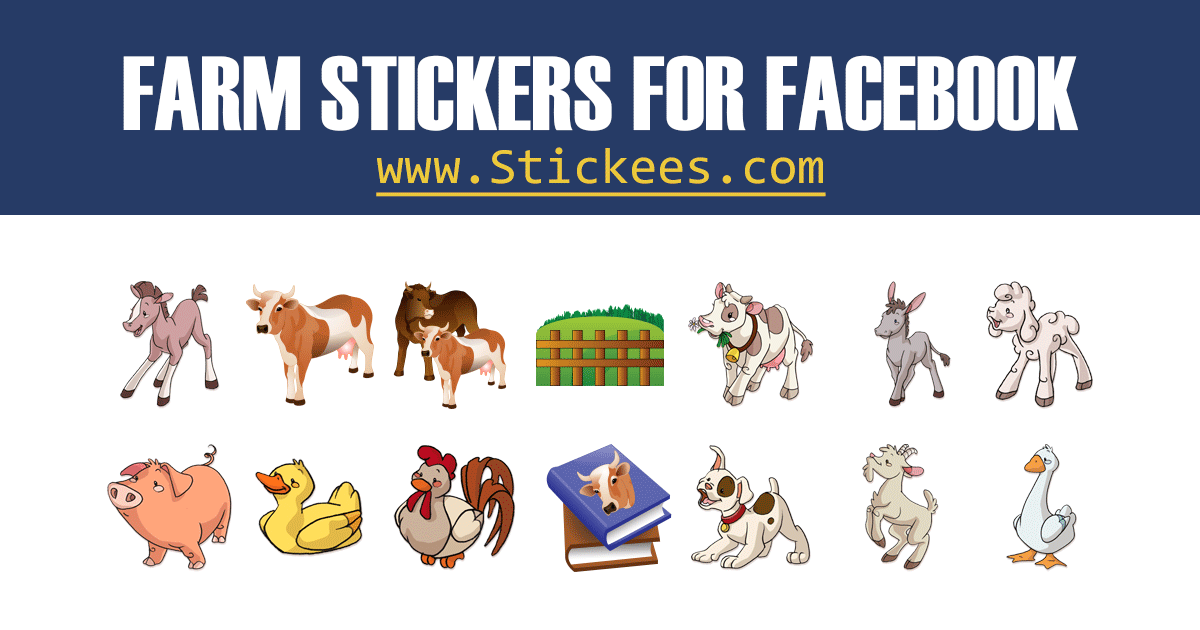 Farm Stickers for Facebook Timeline, Chat & Email | Stickees.com