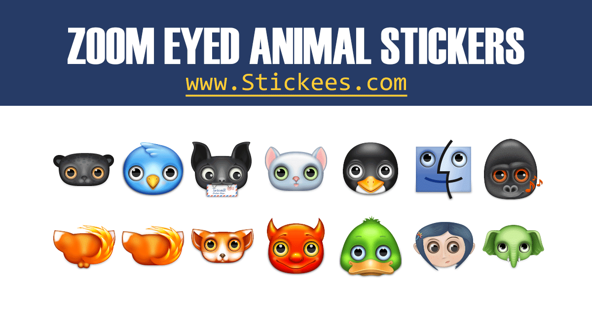 Zoom Eyed Stickers for Facebook Timeline, Chat & Email | Stickees.com