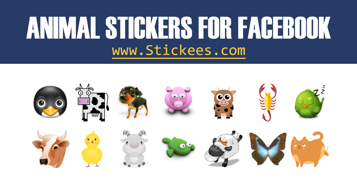 Animal Stickers for Facebook Timeline, Chat & Email | Stickees.com