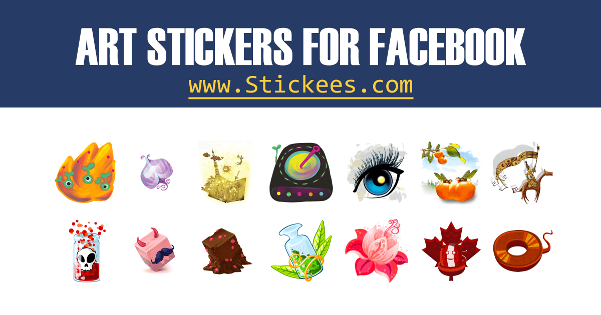 Art Stickers for Facebook Timeline, Chat & Email | Stickees.com