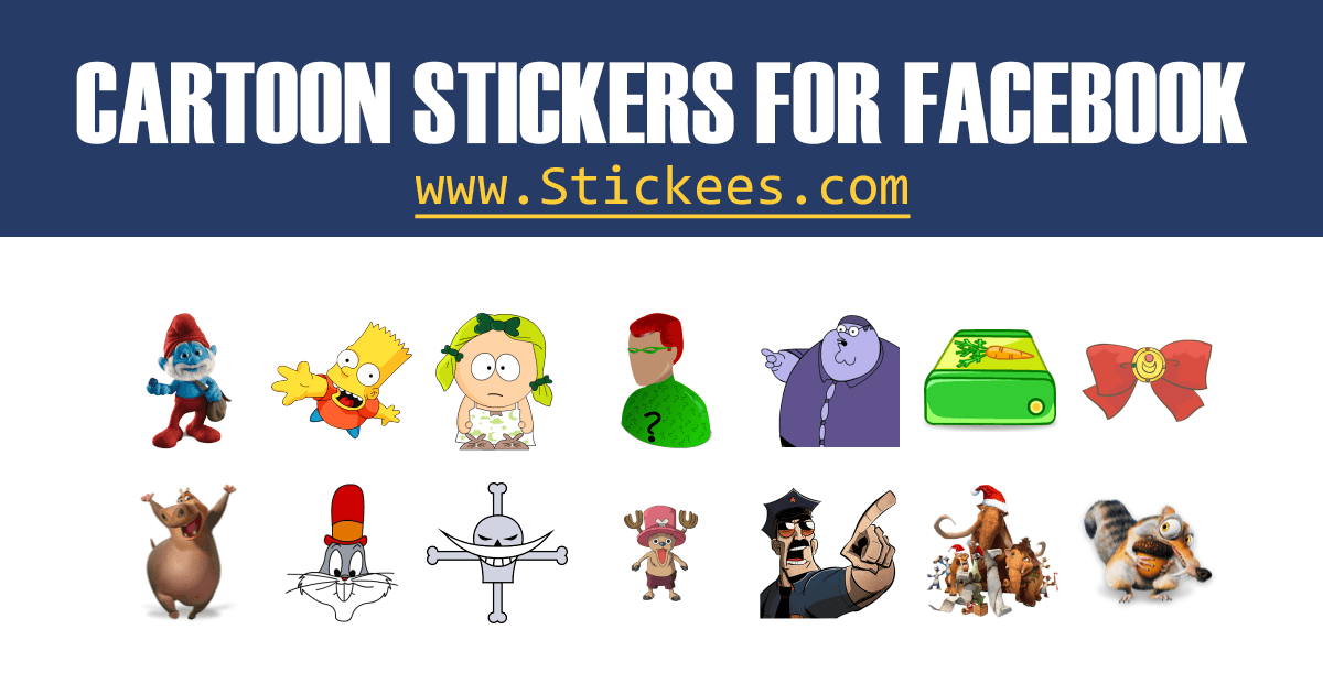 Cartoon Stickers for Facebook Timeline, Chat & Email | Stickees.com