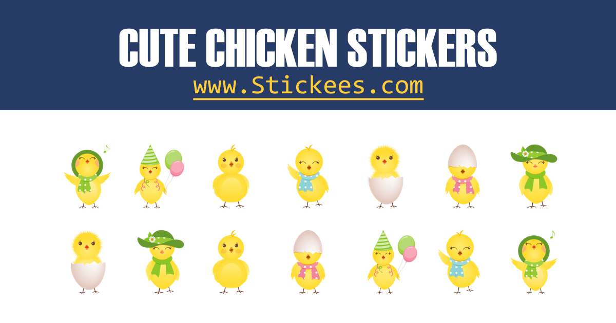 Cute Chicken Stickers for Facebook Timeline, Chat & Email | Stickees.com