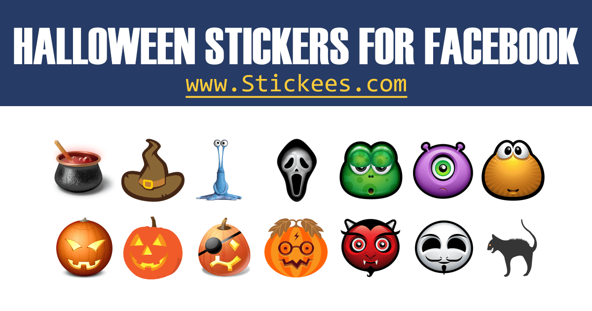 Halloween Stickers for Facebook Timeline, Chat & Email | Stickees.com